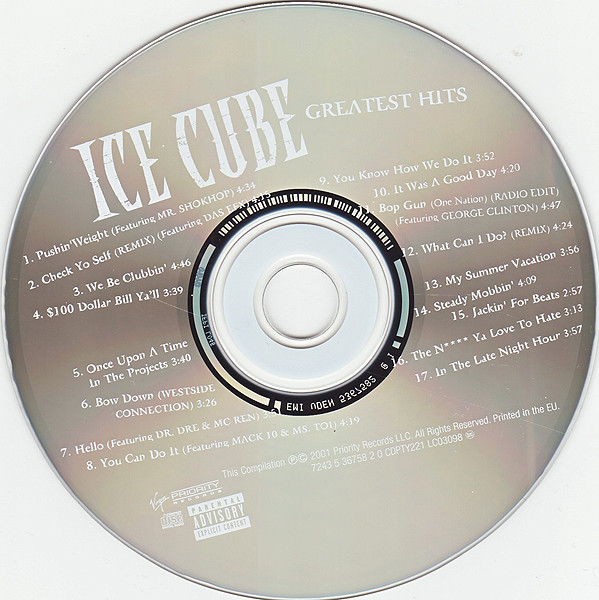Greatest Hits by Ice Cube (CD 2001 Priority Records) in Los Angeles ...