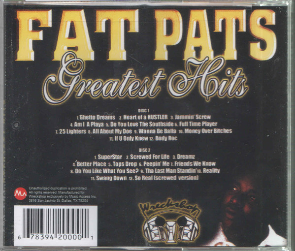 Greatest Hits by Fat Pat (CD 2009 Wreckshop Records) in Houston | Rap ...