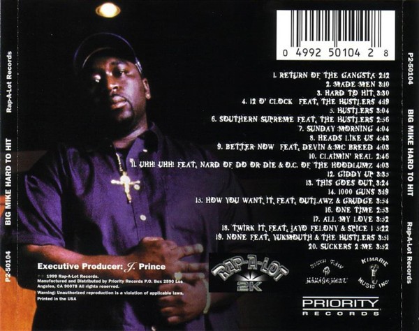 Hard To Hit by Big Mike (CD 1999 Rap-A-Lot 2K) in New Orleans | Rap ...