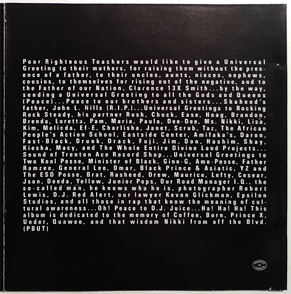 Holy Intellect by Poor Righteous Teachers (CD 1990 Profile Records) in ...