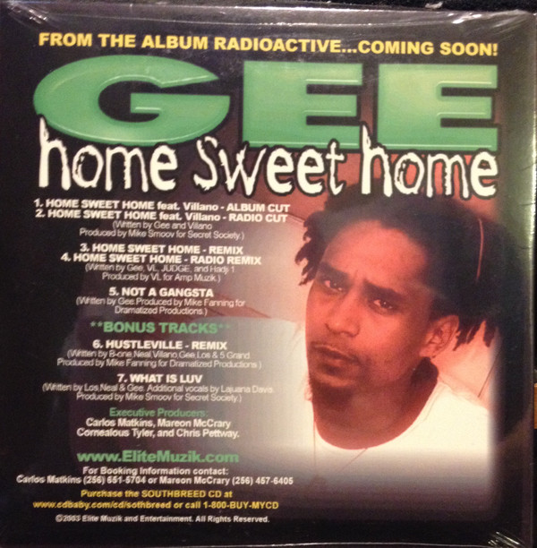 Home Sweet Home by Gee (CD Single 2003 Elite Muzik And Entertainment ...