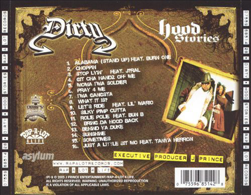 Hood Stories by Dirty (CD 2005 Rap-A-Lot 4 Life) in Montgomery | Rap ...