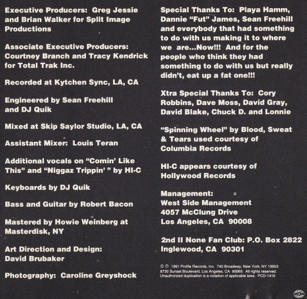 2nd II None by 2nd II None (CD 1991 Profile Records) in Compton | Rap ...