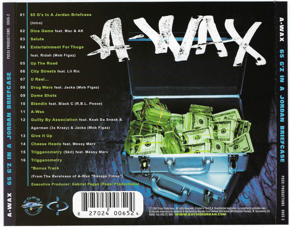 65 G'z In A Jordan Briefcase by A-Wax (CD 2002 Possi Productions) in ...