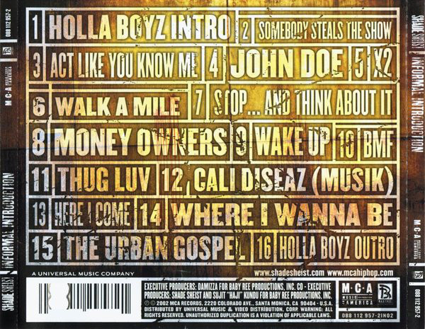 Informal Introduction by Shade Sheist (CD 2002 MCA Records) in ...