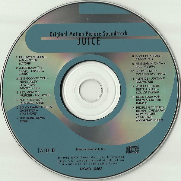 Juice (Original Motion Picture Soundtrack) by Various (CD 1991 SOUL) in ...