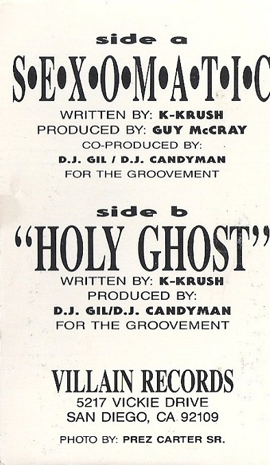 K-Krush by K-Krush (Tape 1990 Villain Records) in San Diego | Rap - The ...