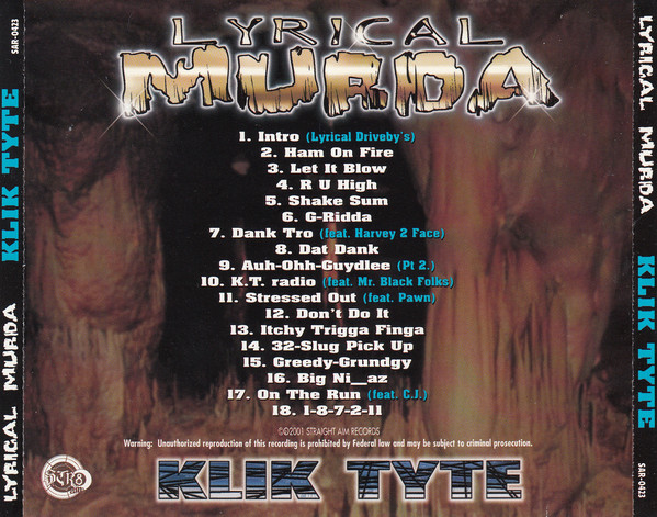 Klik Tyte by Lyrikal Murda (CD 2001 Straight Aim Records) in Birmingham ...