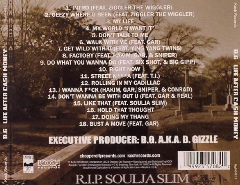 Life After Cash Money by B.G. (CD 2004 Koch Records) in New Orleans ...