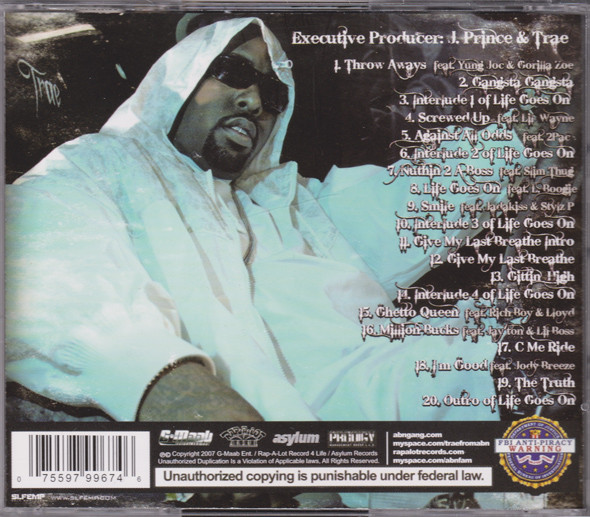 Life Goes On by Trae (CD 2007 Asylum Records) in Houston | Rap - The ...