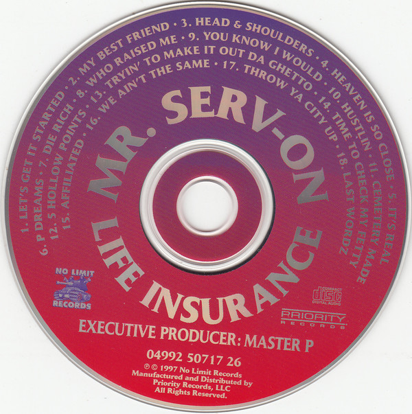 Life Insurance by Mr. Serv-On (CD 1997 No Limit Records) in New Orleans ...