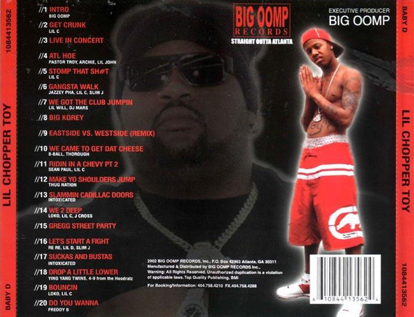 Lil Chopper Toy by Baby D (CD 2002 Big Oomp Records) in Atlanta | Rap ...