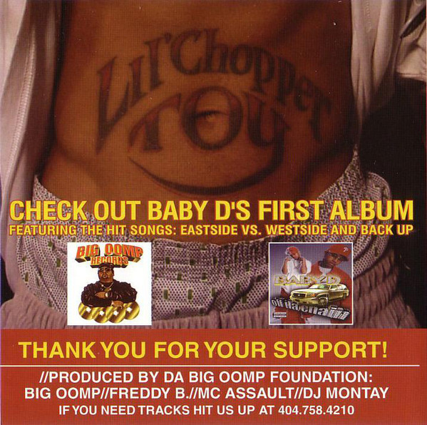 Lil Chopper Toy by Baby D (CD 2002 Big Oomp Records) in Atlanta | Rap ...