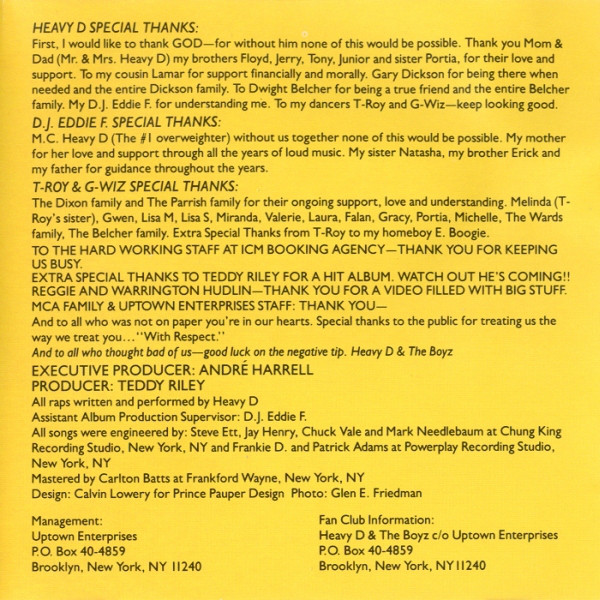 Living Large by Heavy D. & The Boyz (CD 1987 MCA Records) in Mount ...