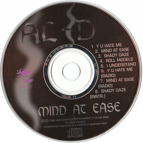 Mind At Ease by Al-D (CD 1996 Jam Down Entertainment) in Houston | Rap ...