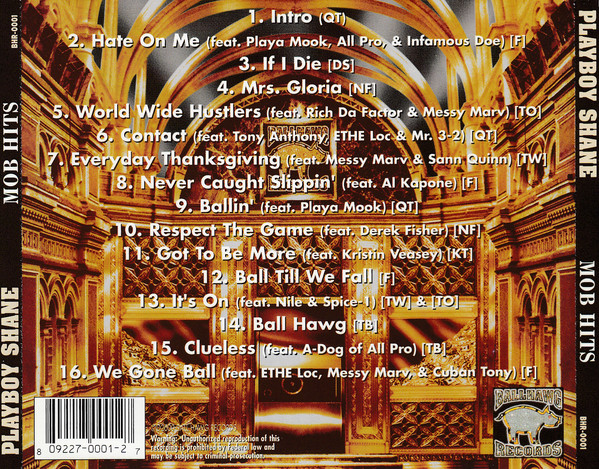 Mob Hits by Playboy Shane (CD 2000 Ball Hawg Records) in Little Rock ...