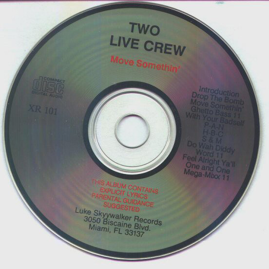 Move Somthin' by Two Live Crew (CD 1988 Luke Skyywalker Records) in ...
