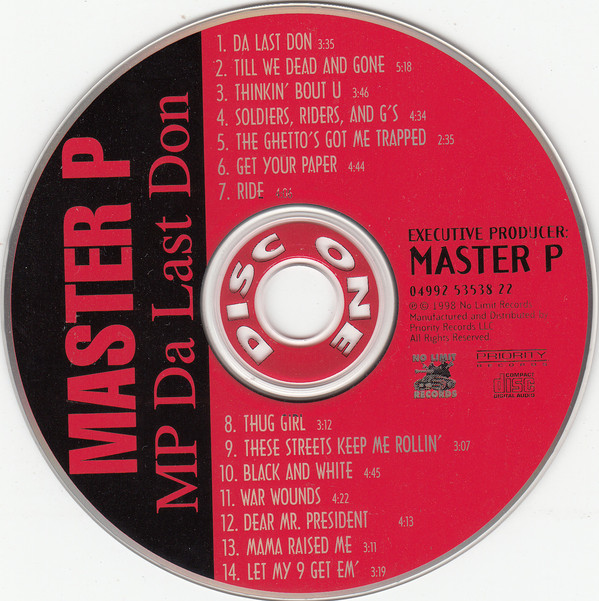 MP Da Last Don by Master P (CD 1998 No Limit Records) in New Orleans ...
