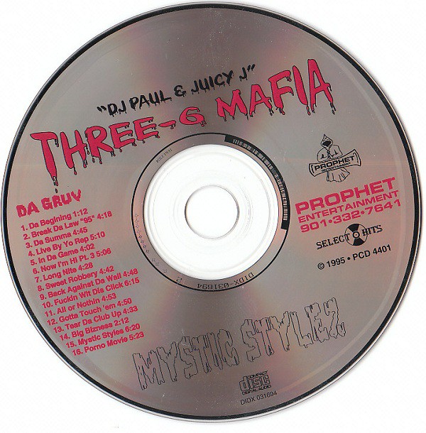 Mystic Stylez by Three 6 Mafia (CD 1995 Prophet Entertainment) in ...