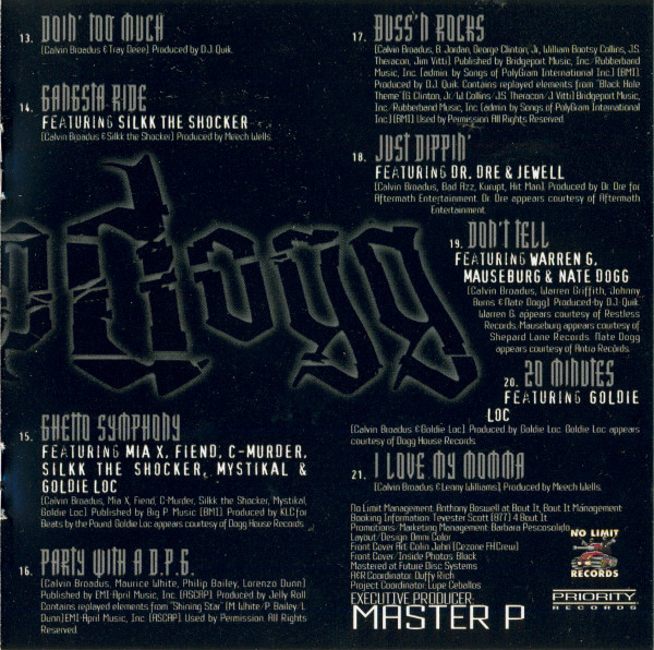 No Limit Top Dogg by Snoop Dogg (CD 1999 No Limit Records) in Long ...