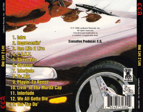 One Life 2 Live by C.C.A. (Concord Affiliated) (CD 1998 Laidback ...