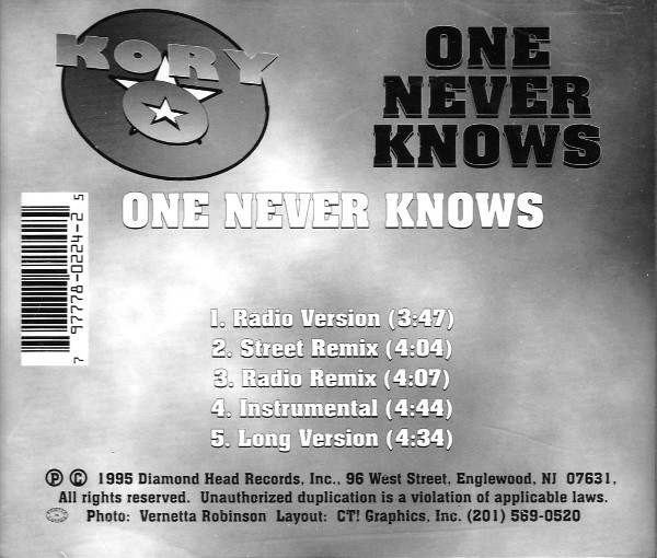 One Never Knows by Kory-O (CD 1995 Diamond Head Records) in Englewood ...