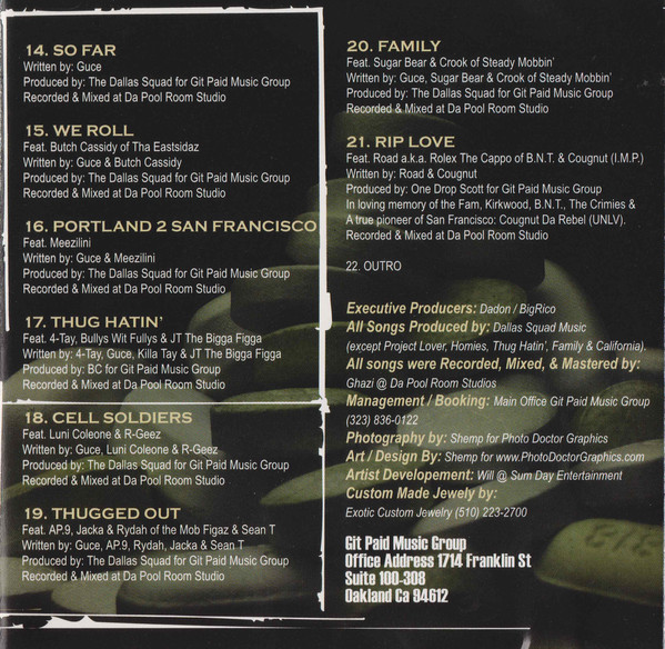 Pill Music "The Rico Act" Vol. 1 by Guce (CD 2005 Git Paid Music Group ...