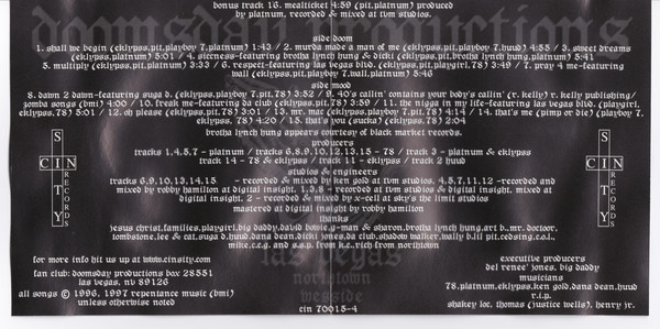 Pray 4 Me by Doomsday Productions (CD 1997 Cin Sity Records) in Las ...