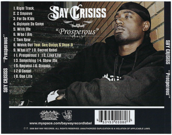 Prosperous by Say Crisiss (CD 2008 Bayway Records) in San Francisco ...