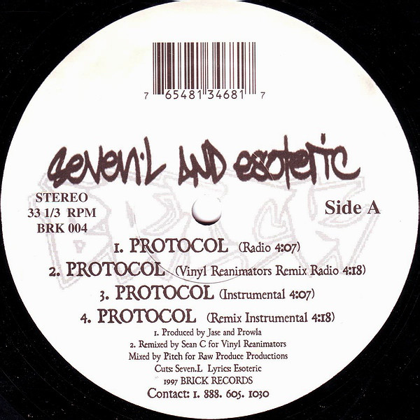 Protocol by 7L & Esoteric (Vinyl 1997 Brick Records) in Boston | Rap ...