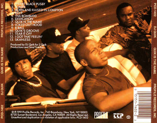 Quik Is The Name by DJ Quik (CD 1991 Profile Records) in Compton | Rap ...