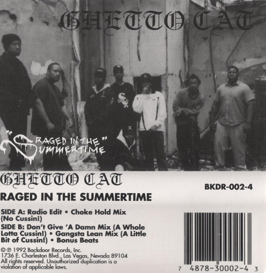 Raged In The Summertime by Ghetto Cat (Tape 1992 Backdoor Records) in ...