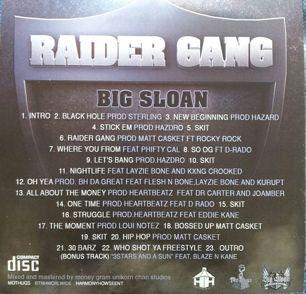 Raider Gang by Big Sloan (CD 2015 Mo Thugs Muzic) in Oakland | Rap ...