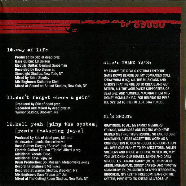 RBG: Revolutionary But Gangsta by Dead Prez (CD 2004 Columbia) in ...