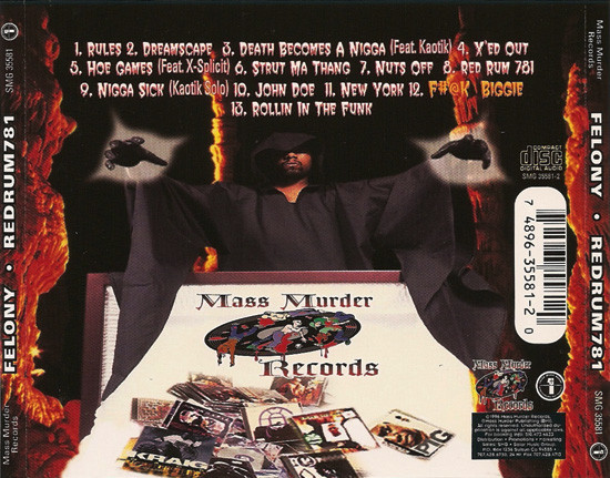 Redrum 781 by Felony (CD 1996 Mass Murder Records) in Pittsburg | Rap ...