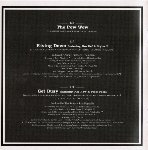 Rising Down by The Roots (CD 2008 Def Jam Recordings) in Philadelphia ...