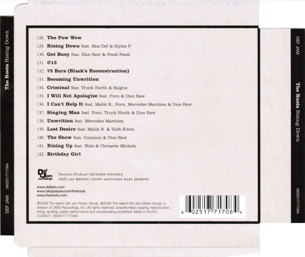 Rising Down by The Roots (CD 2008 Def Jam Recordings) in Philadelphia ...