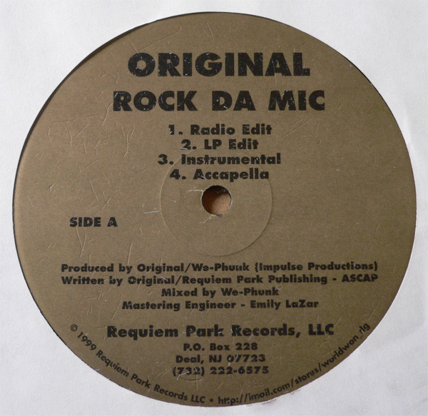 Rock Da Mic by Original (Vinyl 1999 Requiem Park Records) in Lakewood ...