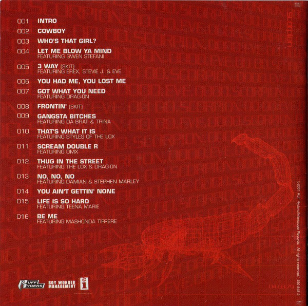 Scorpion by Eve (CD 2001 Interscope Records) in Philadelphia | Rap ...