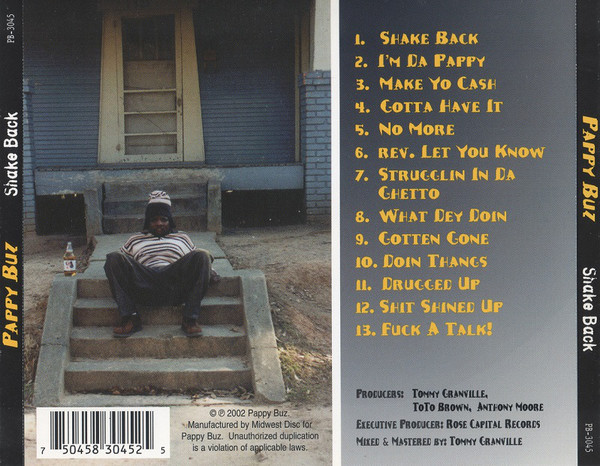 Shake Back by Pappy Buz (CD 2002 Rose Capital Records) in Tyler | Rap ...