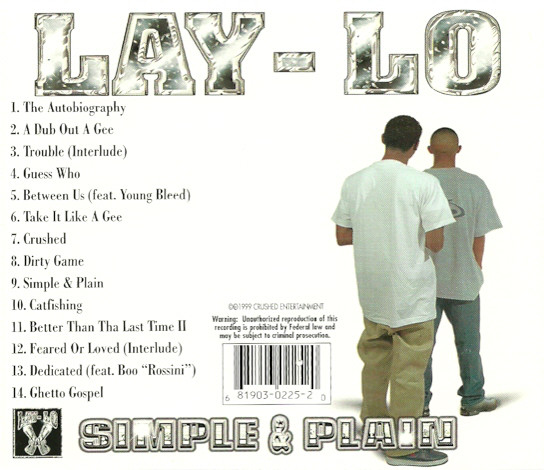 Simple & Plain by Lay-Lo (CD 1999 Crushed Entertainment) in Baton Rouge ...