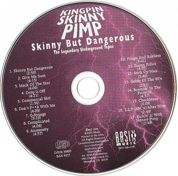 Skinny But Dangerous by Kingpin Skinny Pimp (CD 1996 Basix Music) in ...