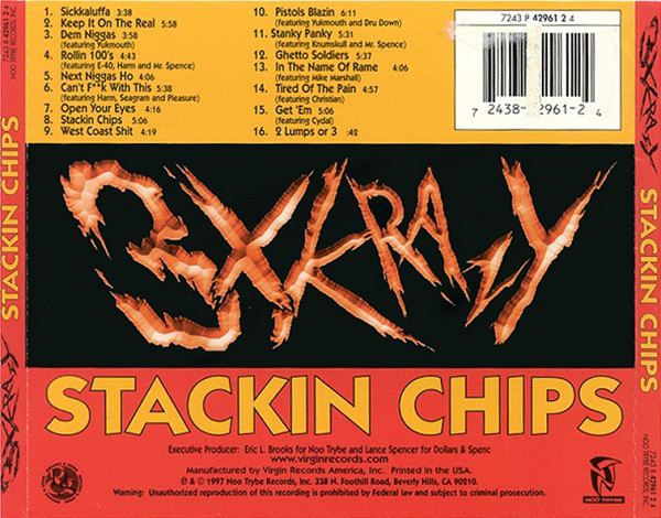 Stackin Chips by 3X Krazy (CD 1997 Noo Trybe Records) in Oakland | Rap ...