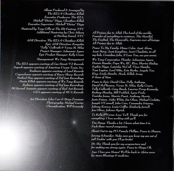 Supreme Clientele by Ghostface Killah (CD 2000 Epic) in New York City ...