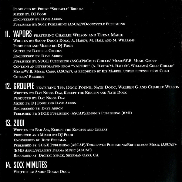 Tha Doggfather by Snoop Doggy Dogg (CD 1996 Death Row Records) in Long ...