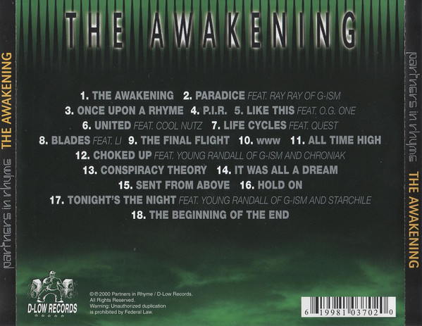 The Awakening by Partners In Rhyme (CD 2000 D-Low Records) in Portland ...