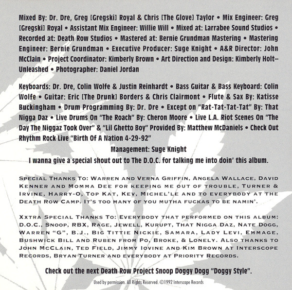 The Chronic by Dr. Dre (CD 1992 Death Row Records) in Compton | Rap ...