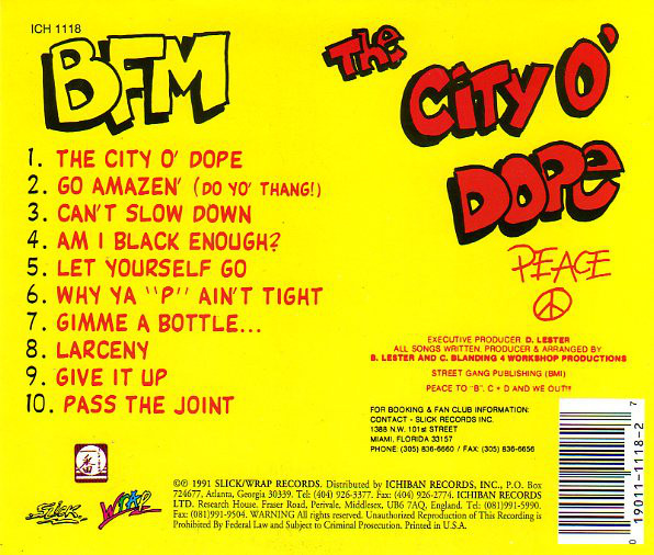 The City O' Dope by BFM (CD 1991 Wrap Records) in Miami | Rap - The ...