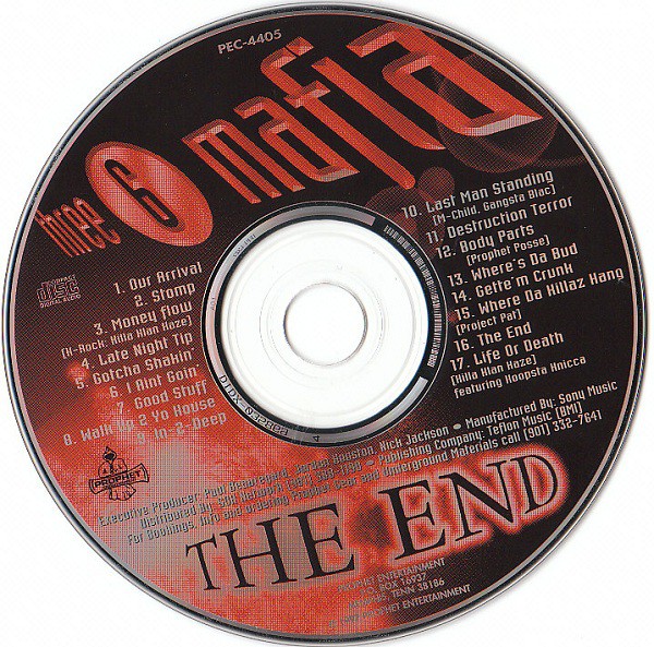 The End by Three 6 Mafia (CD 1996 Prophet Entertainment) in Memphis ...