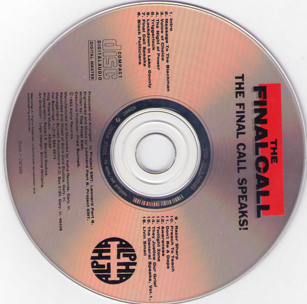 The Final Call (Alpha Records) in Gary | Rap - The Good Ol'Dayz